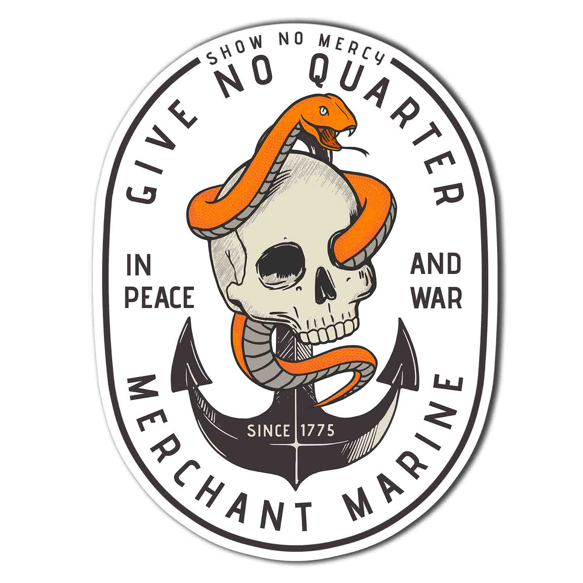 Give No Quarter Sticker – Pig and Rooster Ship Supply